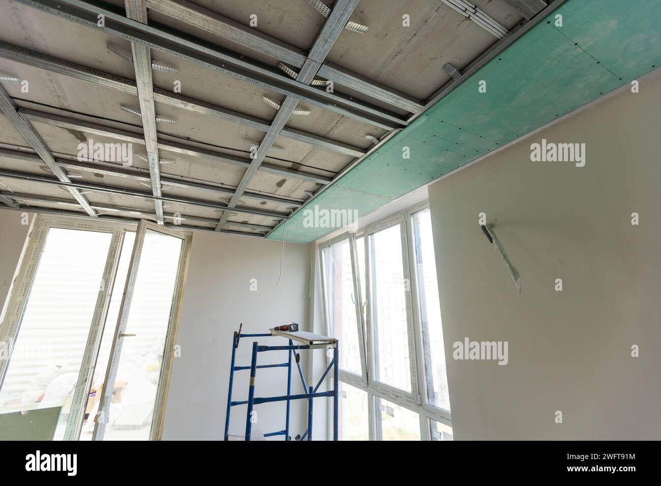 Bottom of the frame mounted ceiling Stock Photo - Alamy