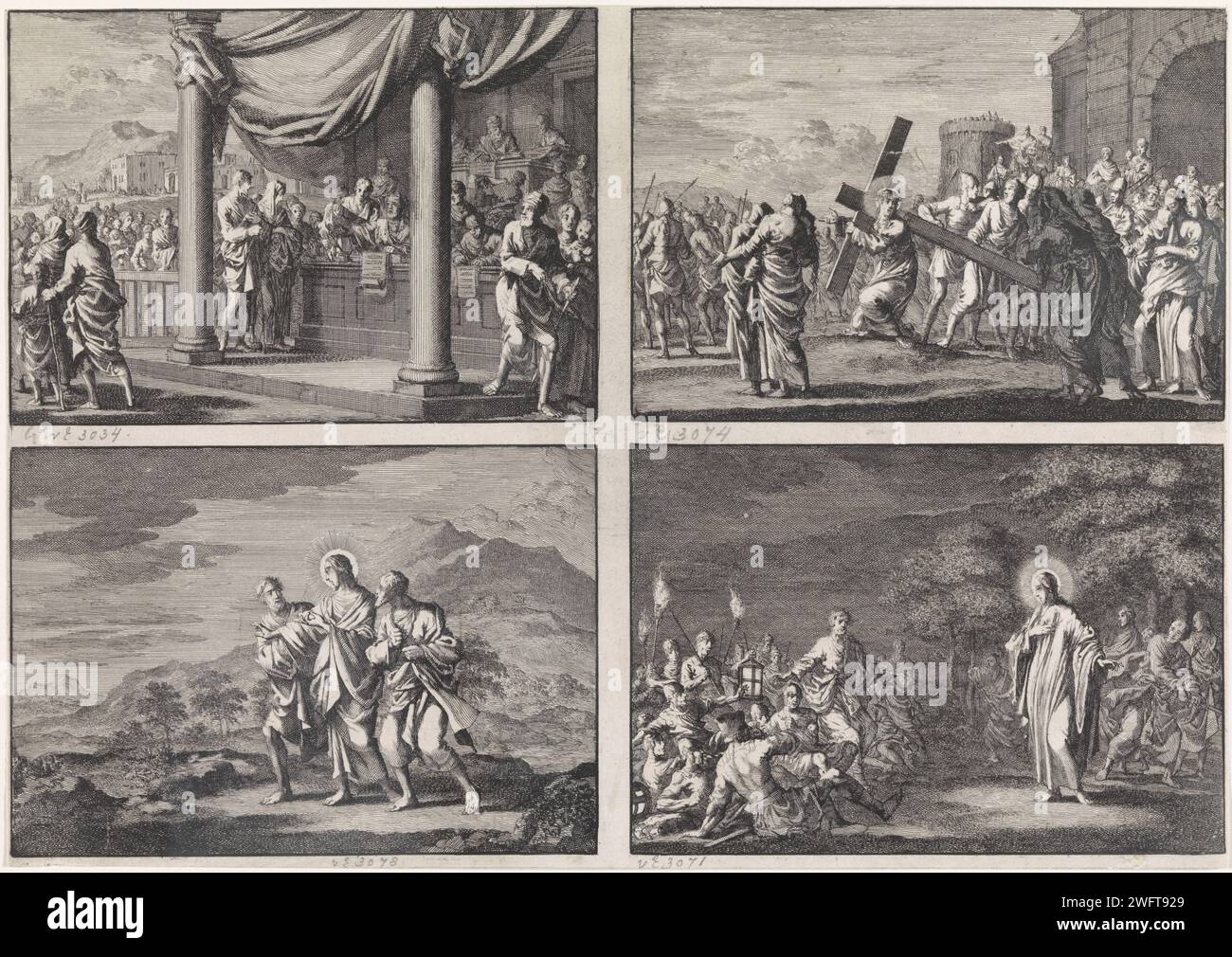 Four performances from the New Testament, Jan Luyken, 1703 print Four ...