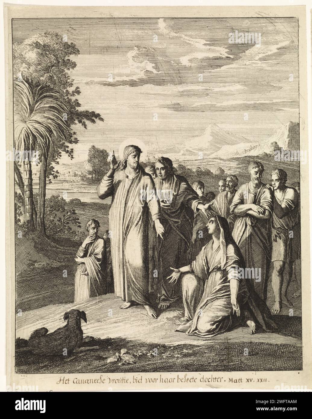 Christ and the Canaanite woman, Caspar Luyken, 1708 print Nuremberg ...