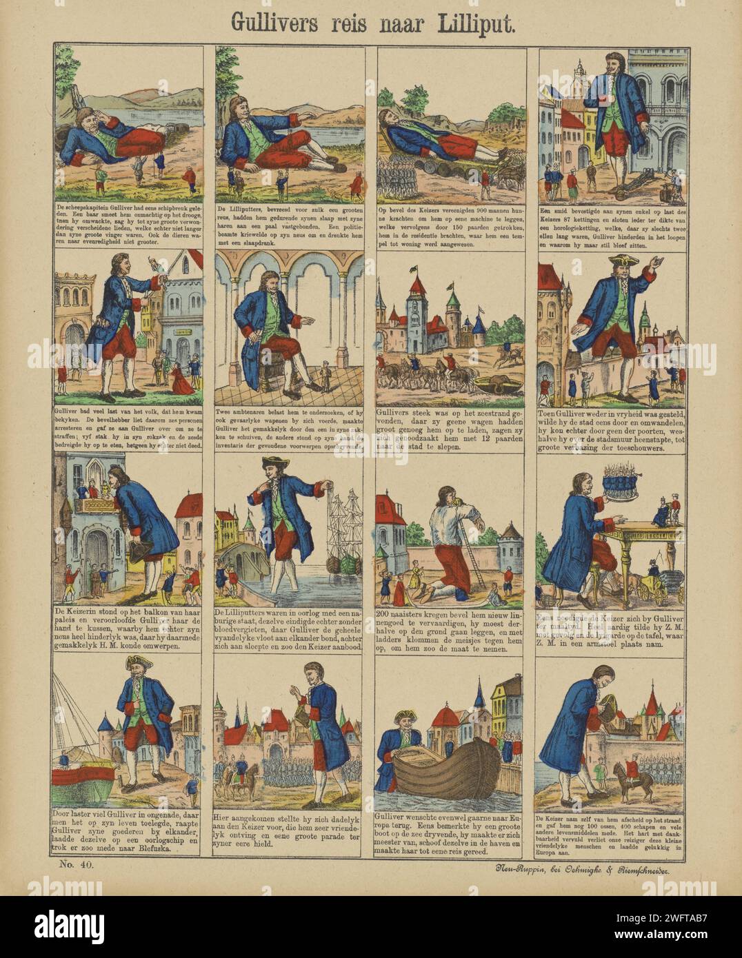 Gullivers Naar Lilliput, Oehmigke & Riemschnieder, 1828 - 1937 print ...
