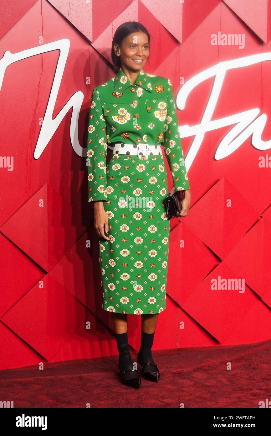 Liya Kebede photographed on the Red Carpet at The Fashion Awards 2023 ...