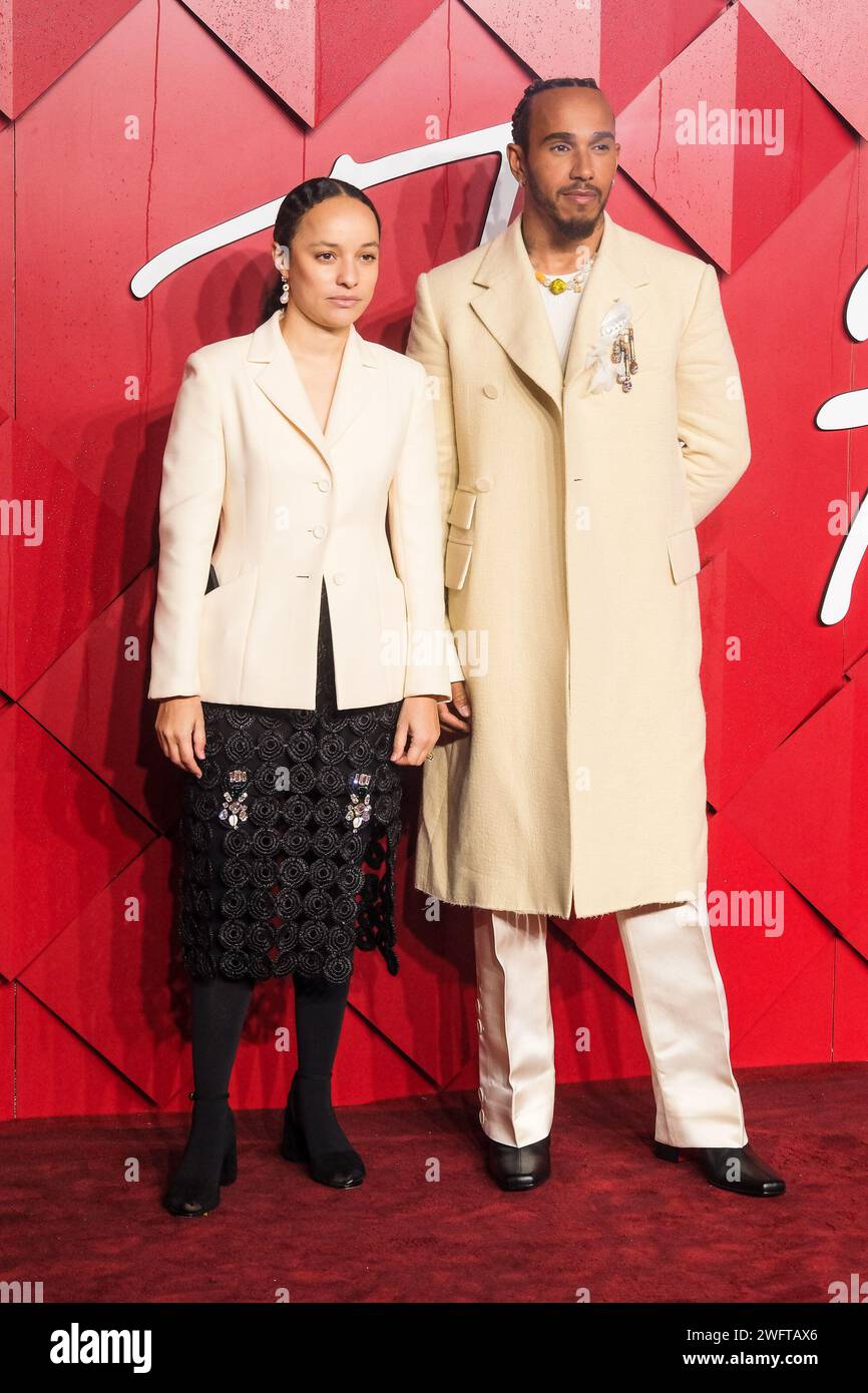 Grace Wales Bonner and Lewis Hamilton photographed on the Red Carpet at ...