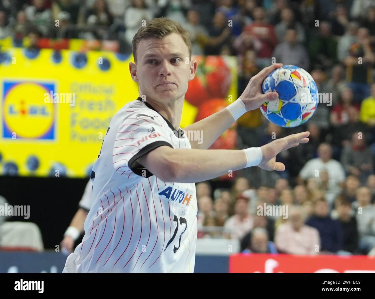 during the Men's EHF Euro 2024, Placement Match 3/4, handball match ...