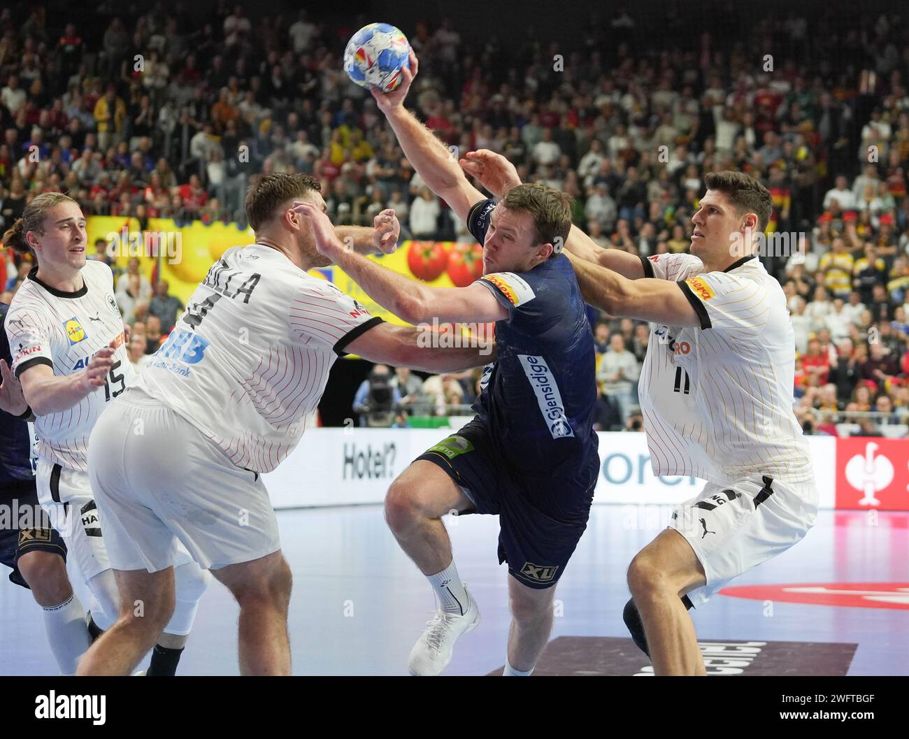 during the Men's EHF Euro 2024, Placement Match 3/4, handball match ...