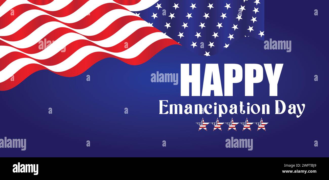 Happy Emancipation Day text illustration design Stock Vector Image ...