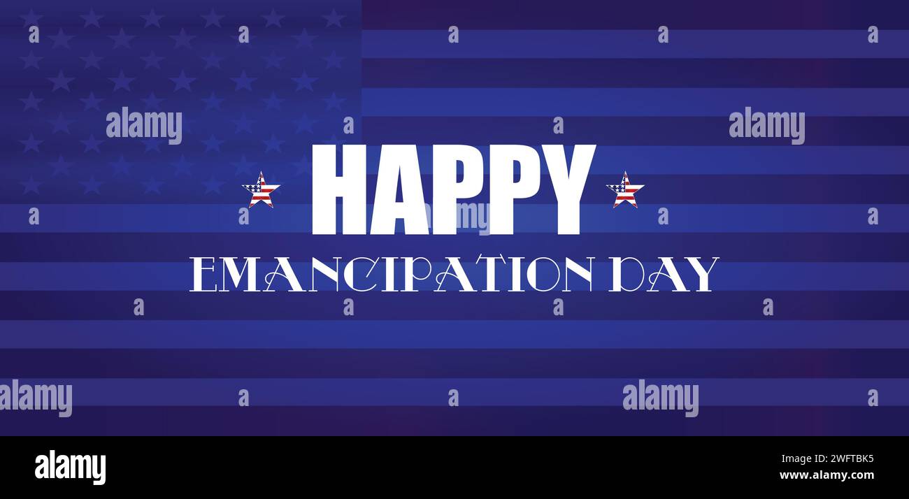 Happy Emancipation Day text illustration design Stock Vector Image ...