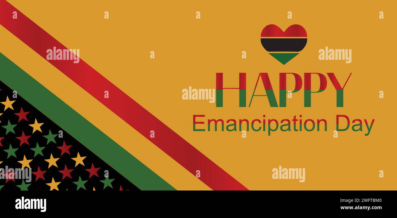 Happy Emancipation Day text illustration design Stock Vector Image ...