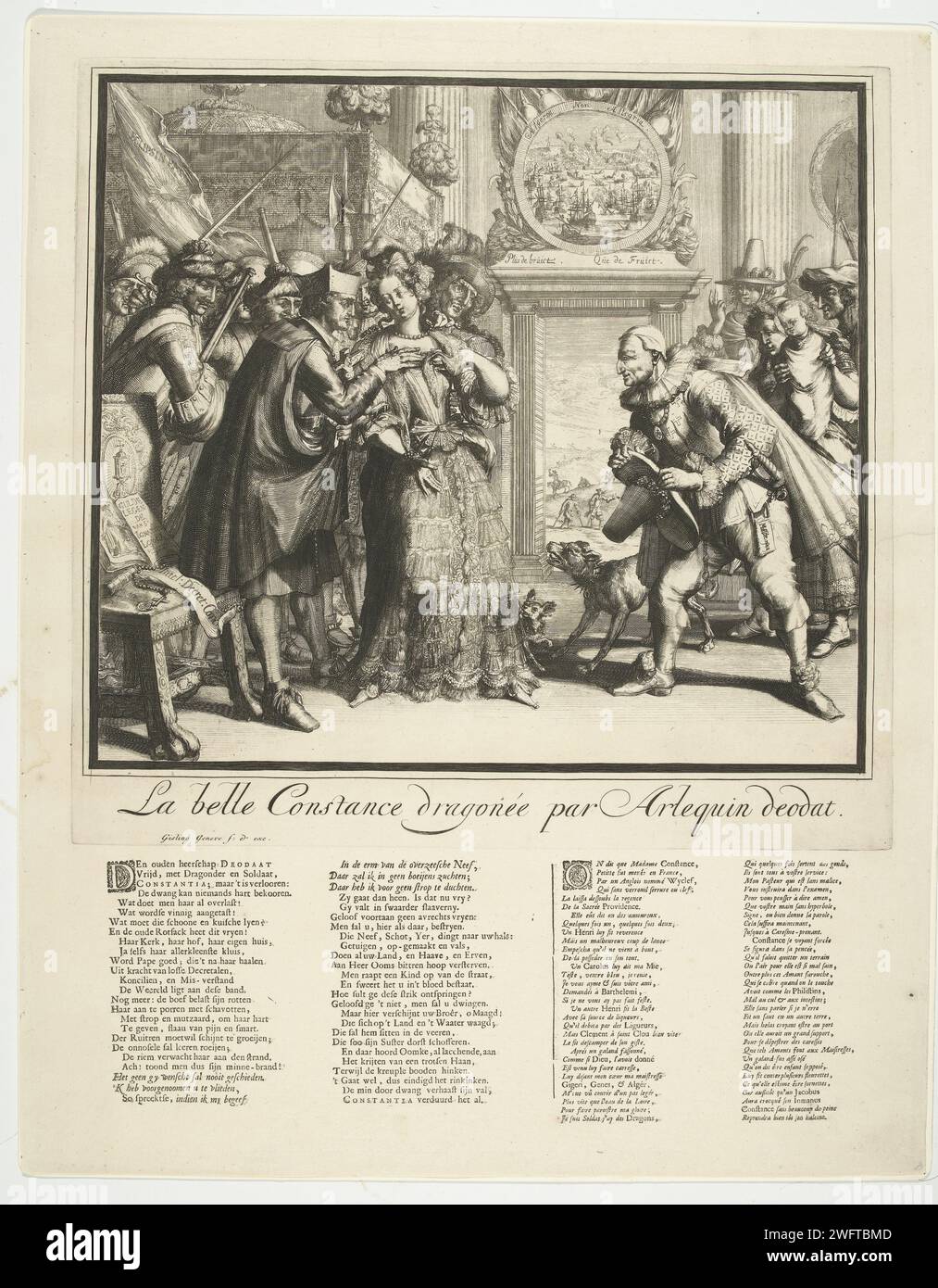 Cartoon on Louis XIV and the persecution of the Protestants in France ...