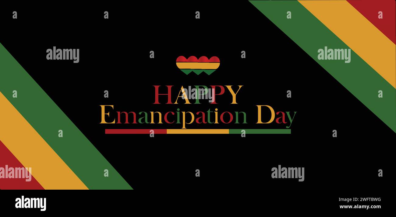 Happy Emancipation Day text illustration design Stock Vector Image ...