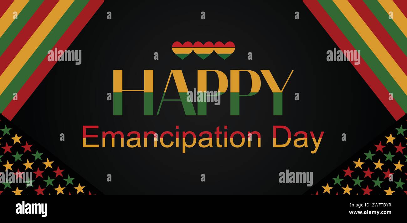 Happy Emancipation Day text illustration design Stock Vector Image ...