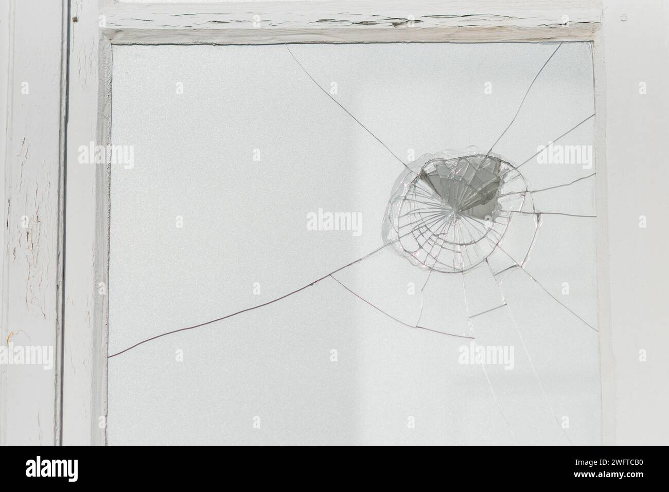 Broken window glass in the house Stock Photo - Alamy