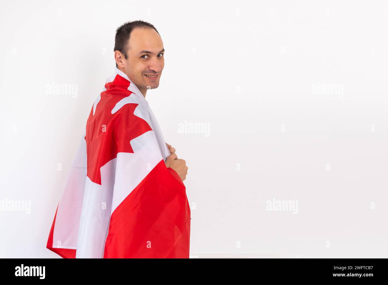 Handsome man flag canada hi-res stock photography and images - Alamy