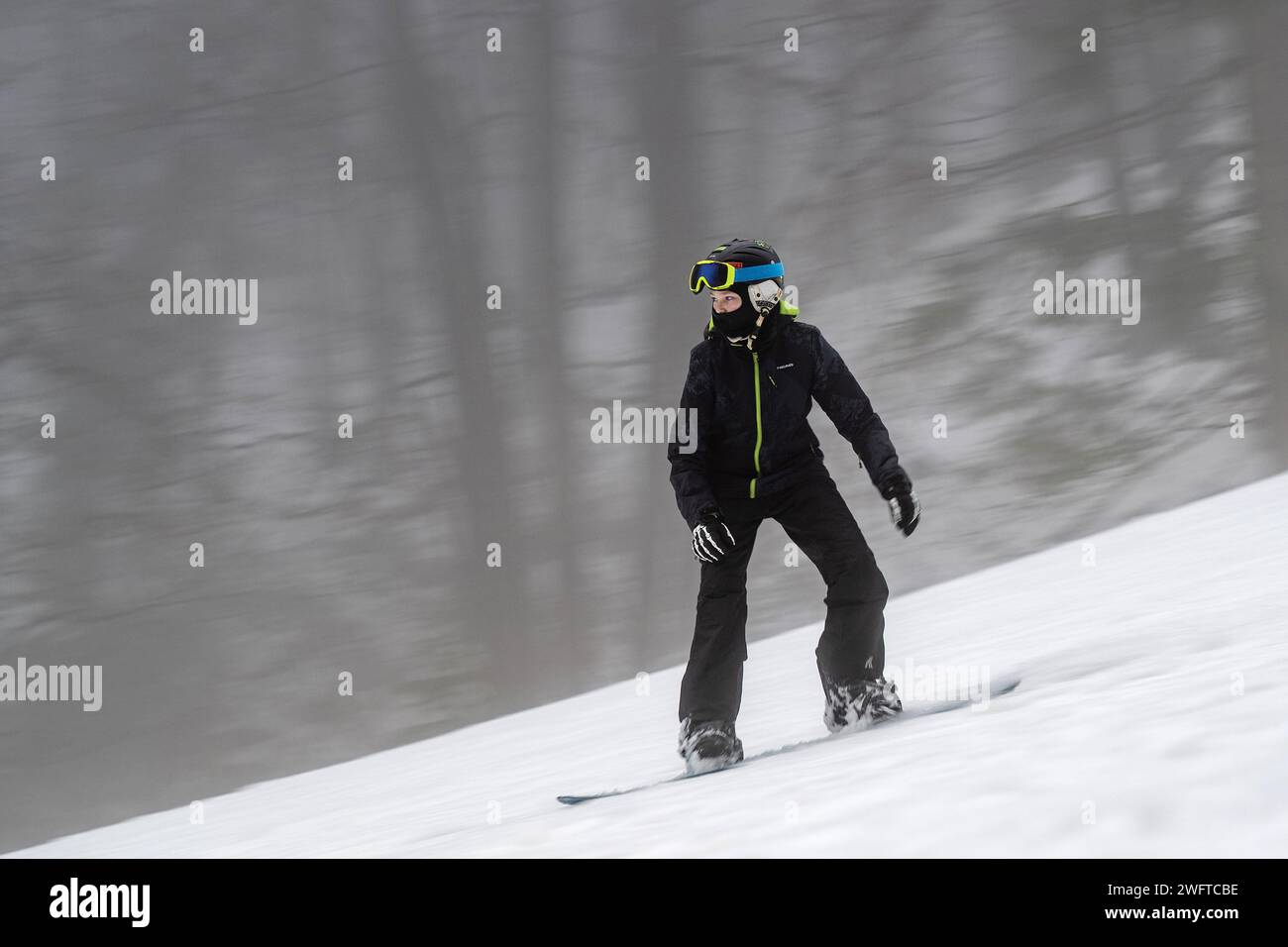 Ski centre Ricky in Orlicke mountains, Rychnov region, Czech Republic ...
