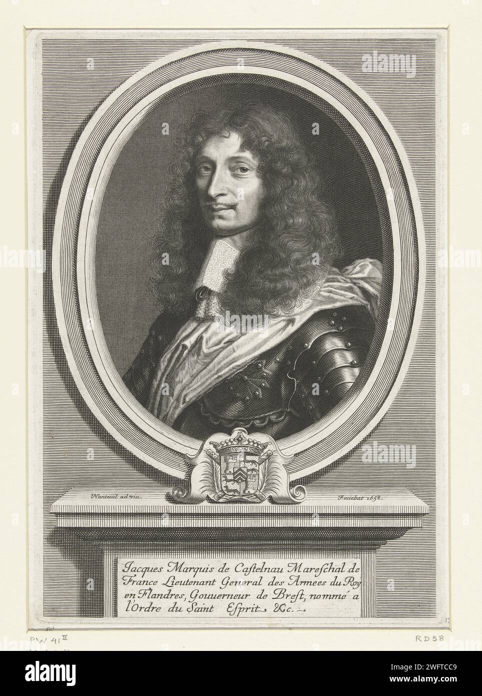 Portret van Jacques II de Castelnau-Mauvissière, Robert Nanteuil, 1658 ...