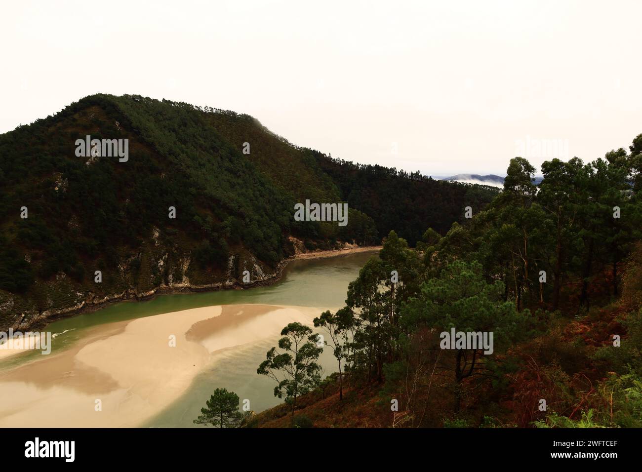 View on the beach of Sable located in the Autonomous Community of ...