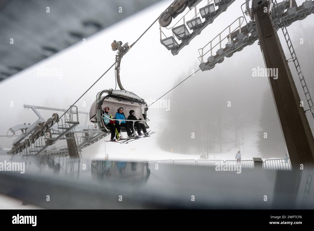 Ski centre Ricky in Orlicke mountains, Rychnov region, Czech Republic ...