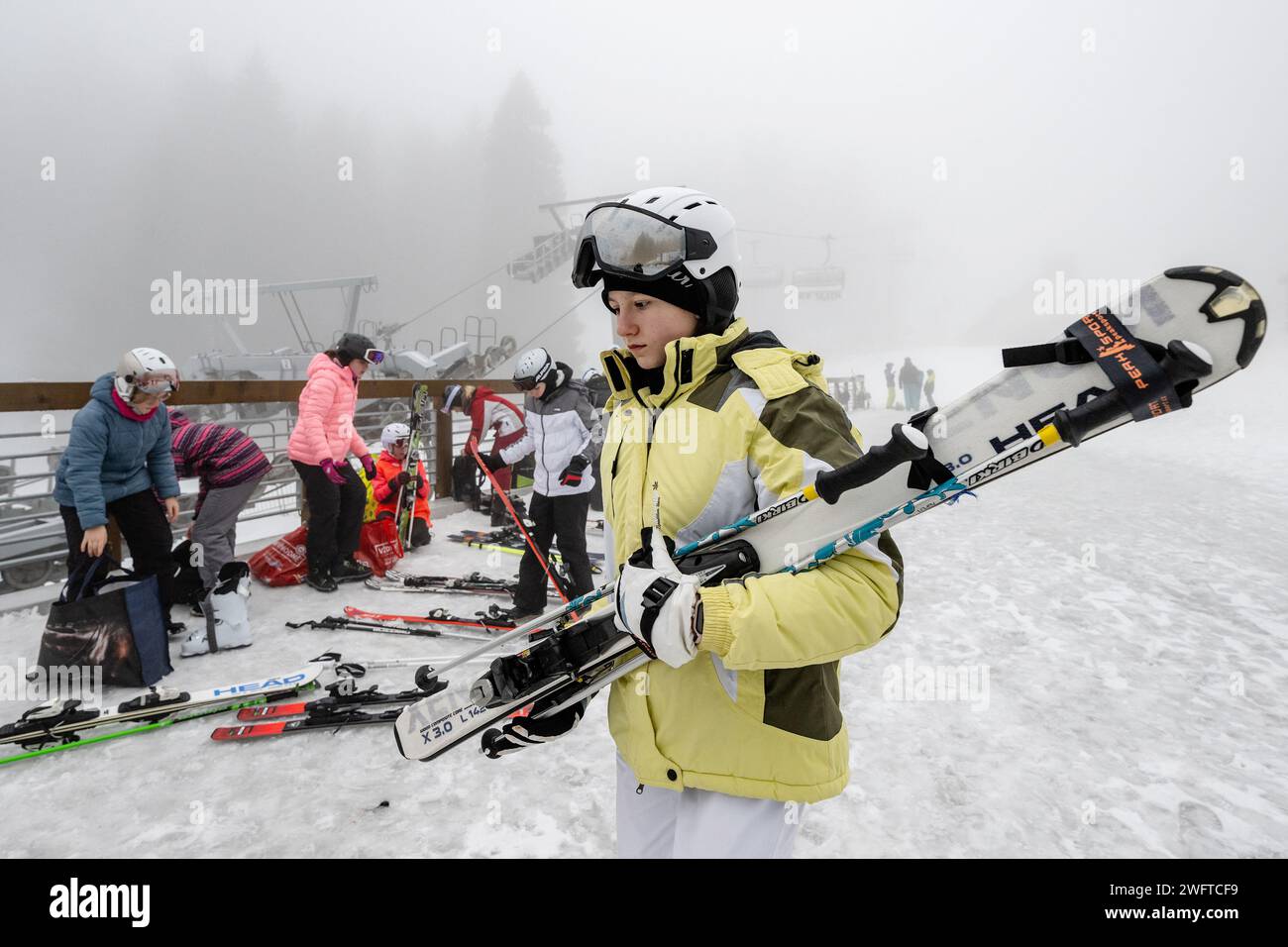 Ski centre Ricky in Orlicke mountains, Rychnov region, Czech Republic ...