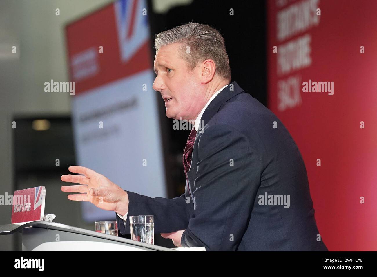 Labour leader Sir Keir Starmer addressing 400 business leaders at the ...
