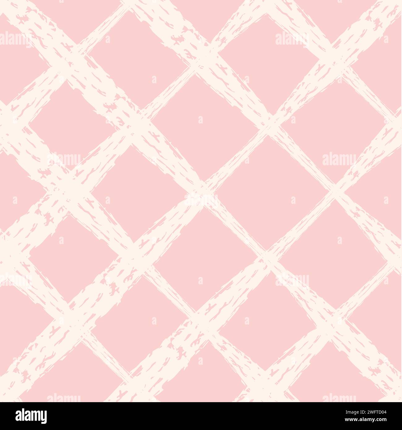 Textured Hand Drawn Plaid Vector Pattern. Grune Artistic Cottagecore ...