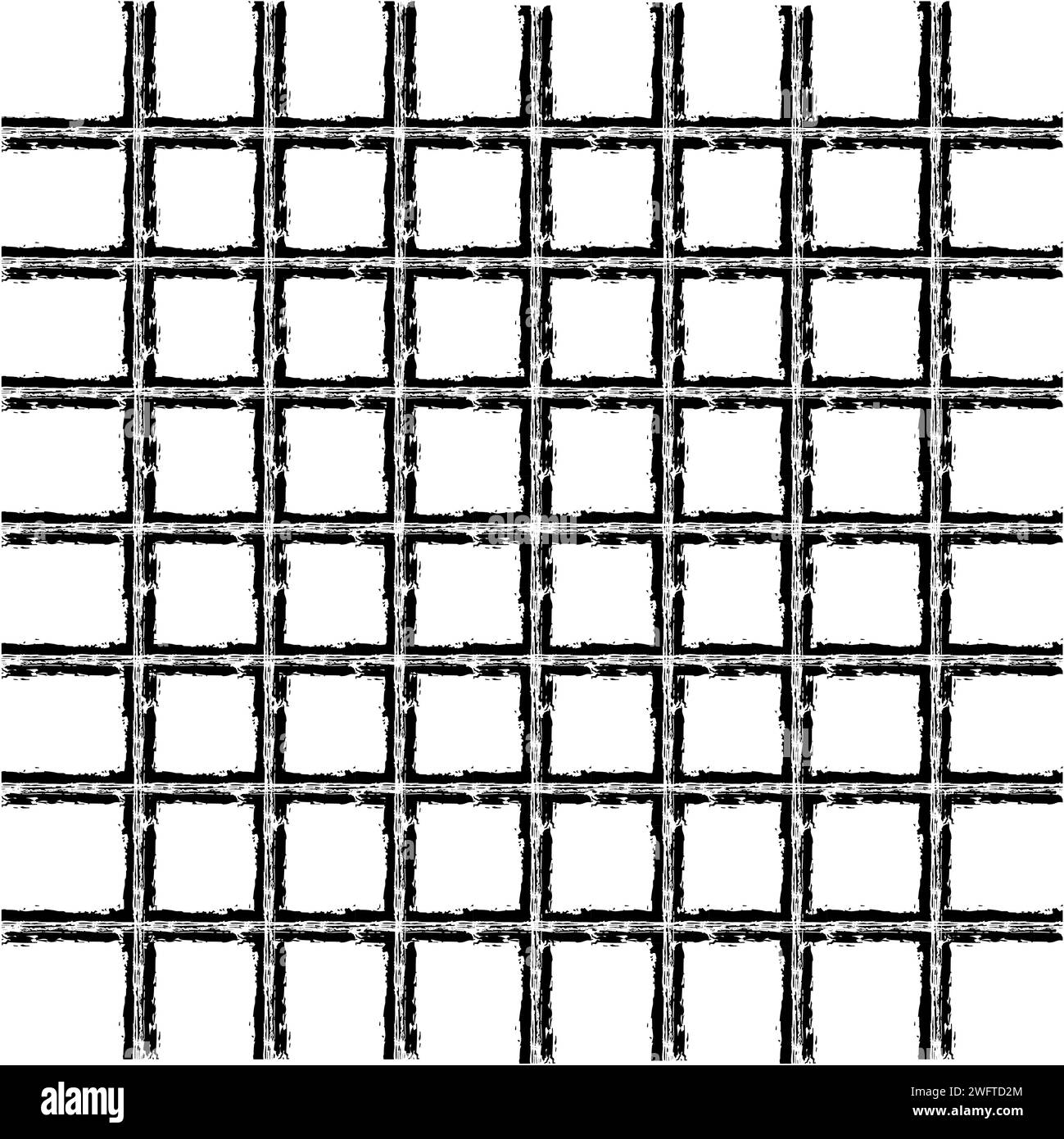 Textured Hand Drawn Plaid Vector Pattern. Romantic Artistic Cottagecore ...