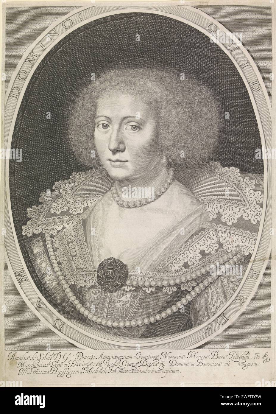 Portrait of Amalia van Solms, Anonymous, After Willem Jacobsz Delff ...