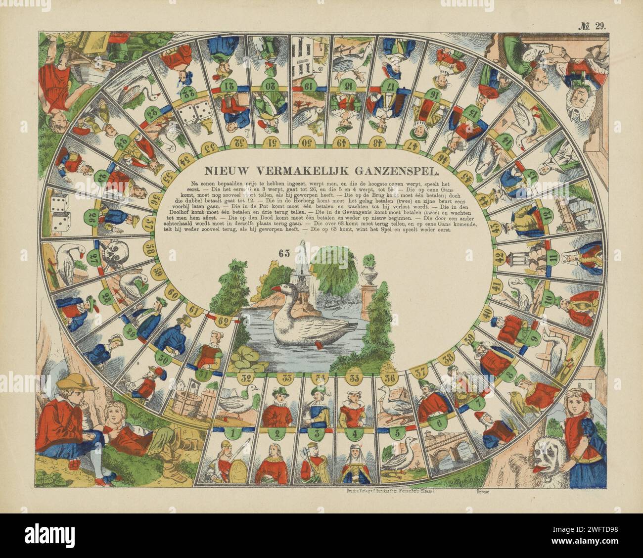 New entertaining goose game, Charles Burckhardt, c. 1870 - 1889 print ...