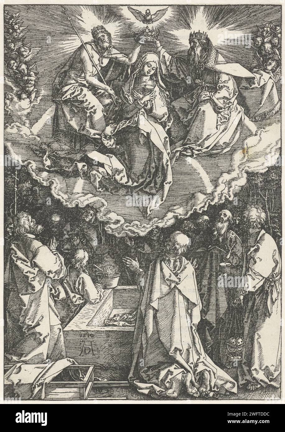 Ascension and Coronation of Maria, Albrecht Dürer, 1511 print The ...