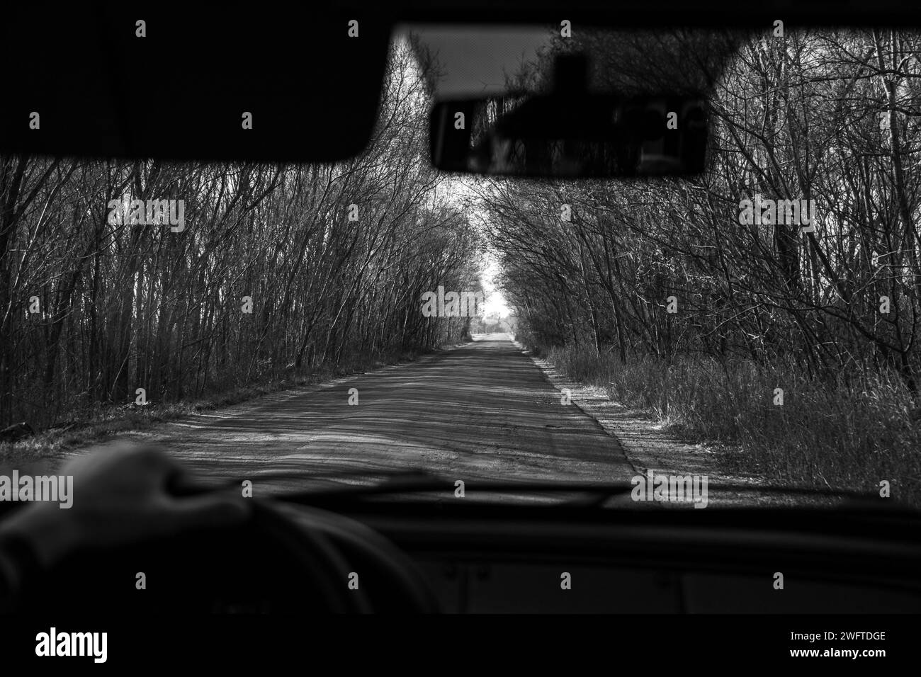 Driving rural area Black and White Stock Photos & Images - Alamy