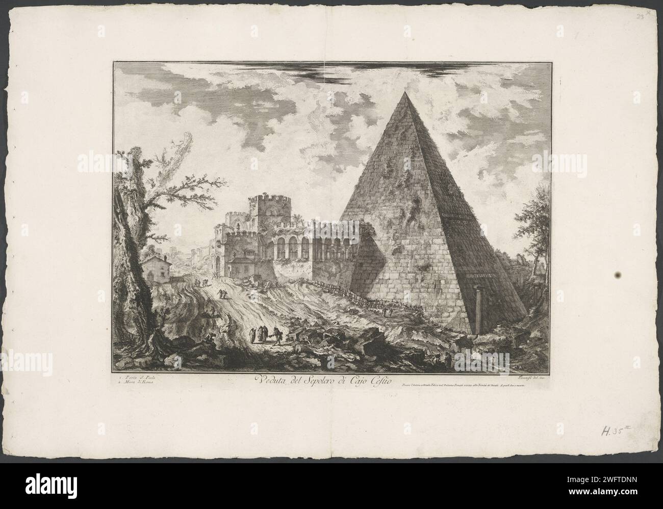Piramide Van Cestius Te Rome, Giovanni Battista Piranesi, 1748 - 1778 ...