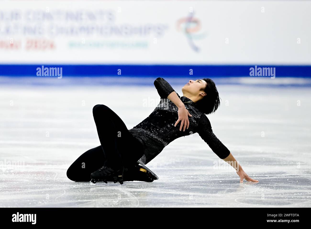 Fang-Yi LIN (TPE), during Men Short Program, at the ISU Four Continents ...