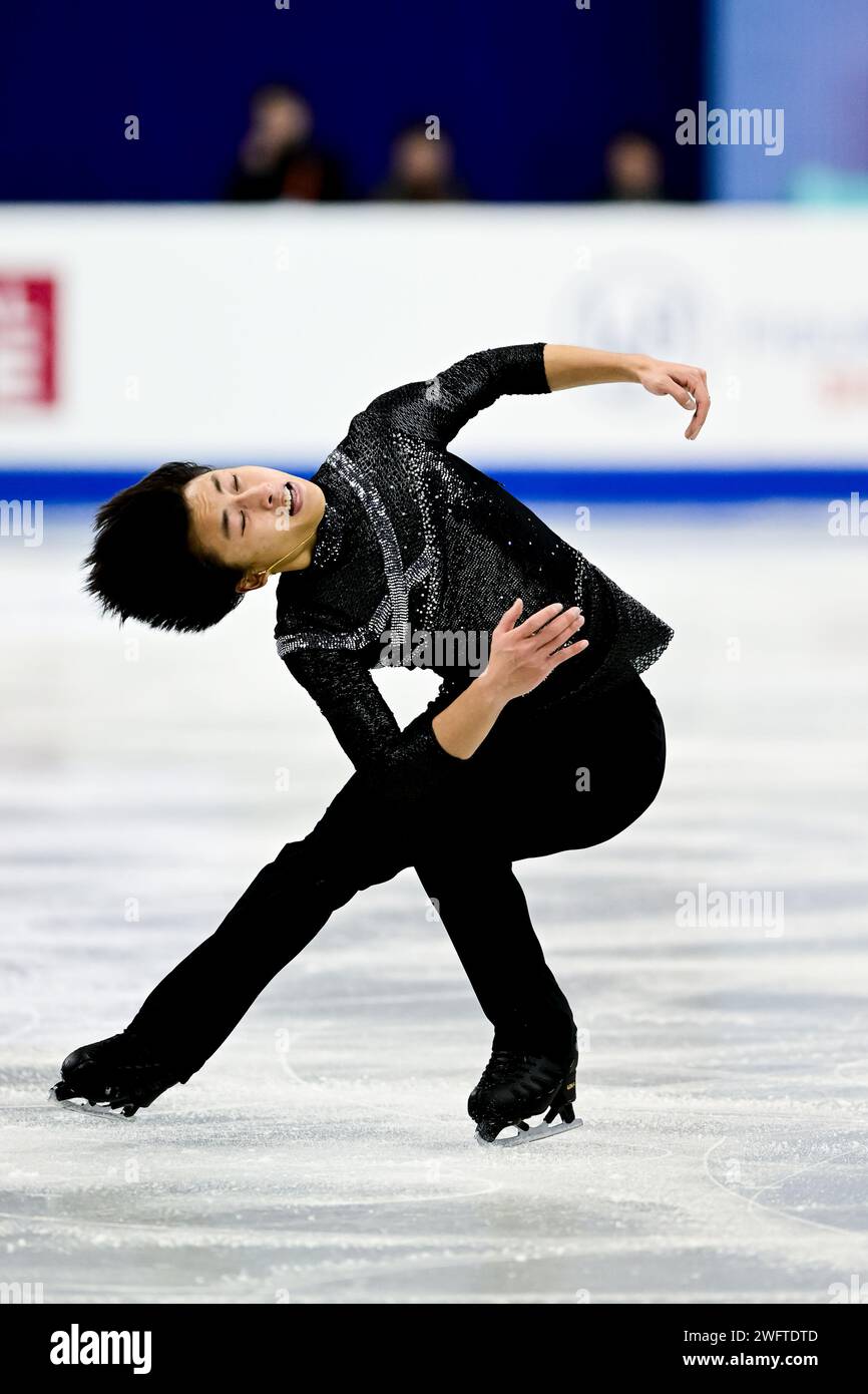 Fang-Yi LIN (TPE), during Men Short Program, at the ISU Four Continents ...