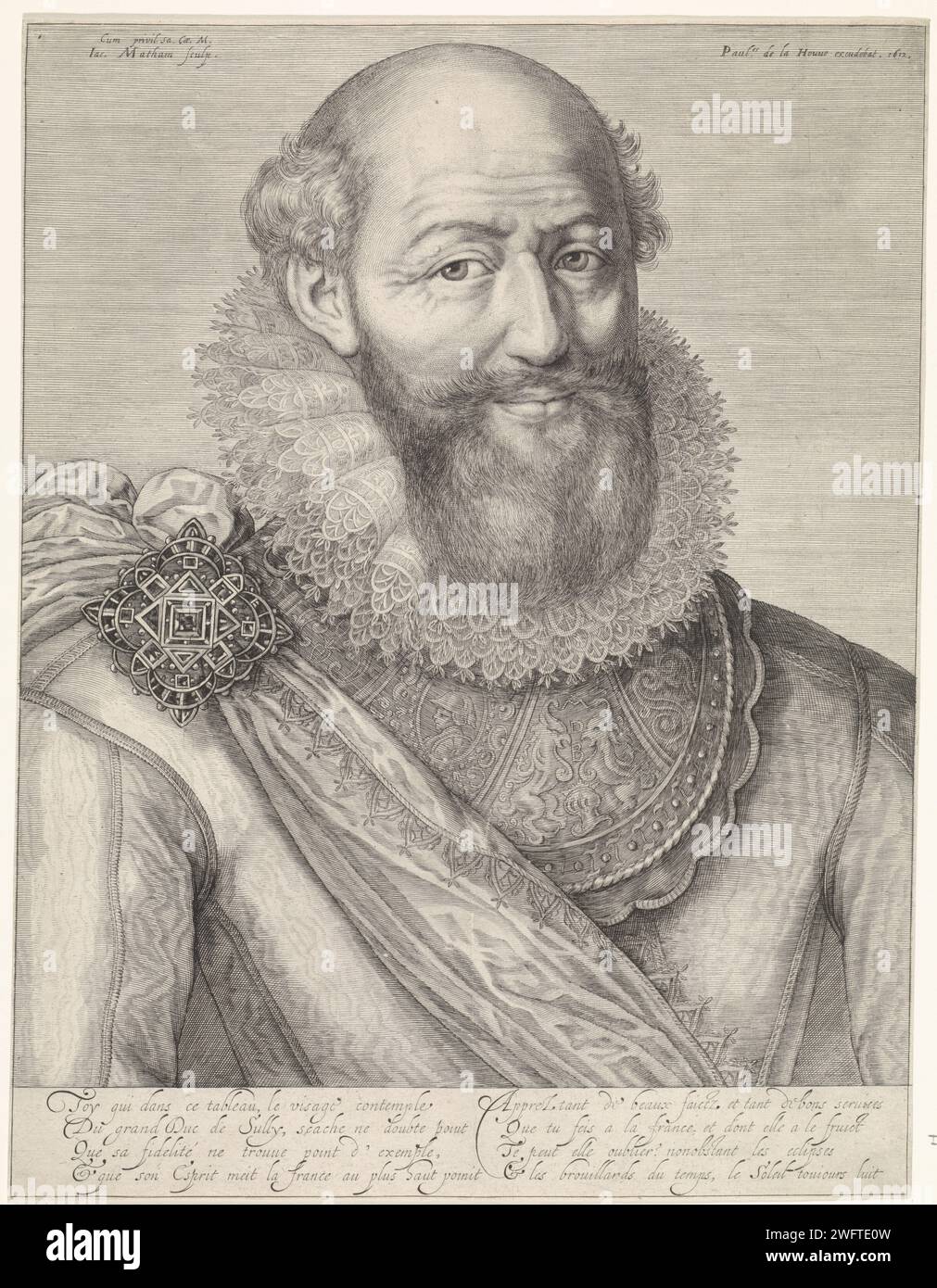 Portrait of Maximilien de Bétune, Jacob Matham, 1612 print Portrait of ...