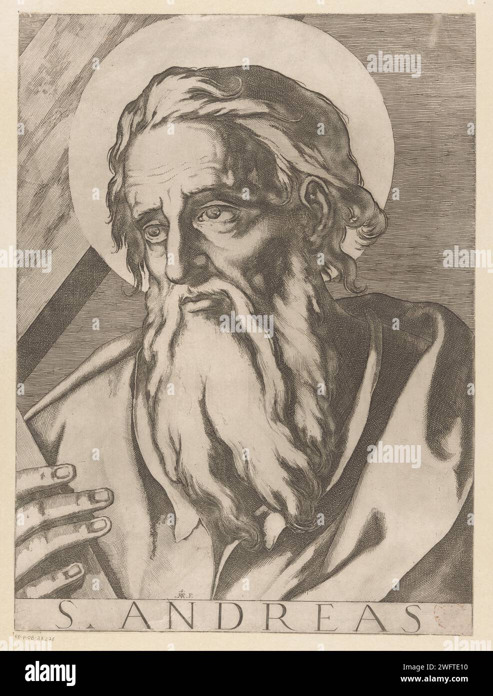 Heilige Andreas, Raffaello Schiambinosso, 1606 - 1607 print The holy ...