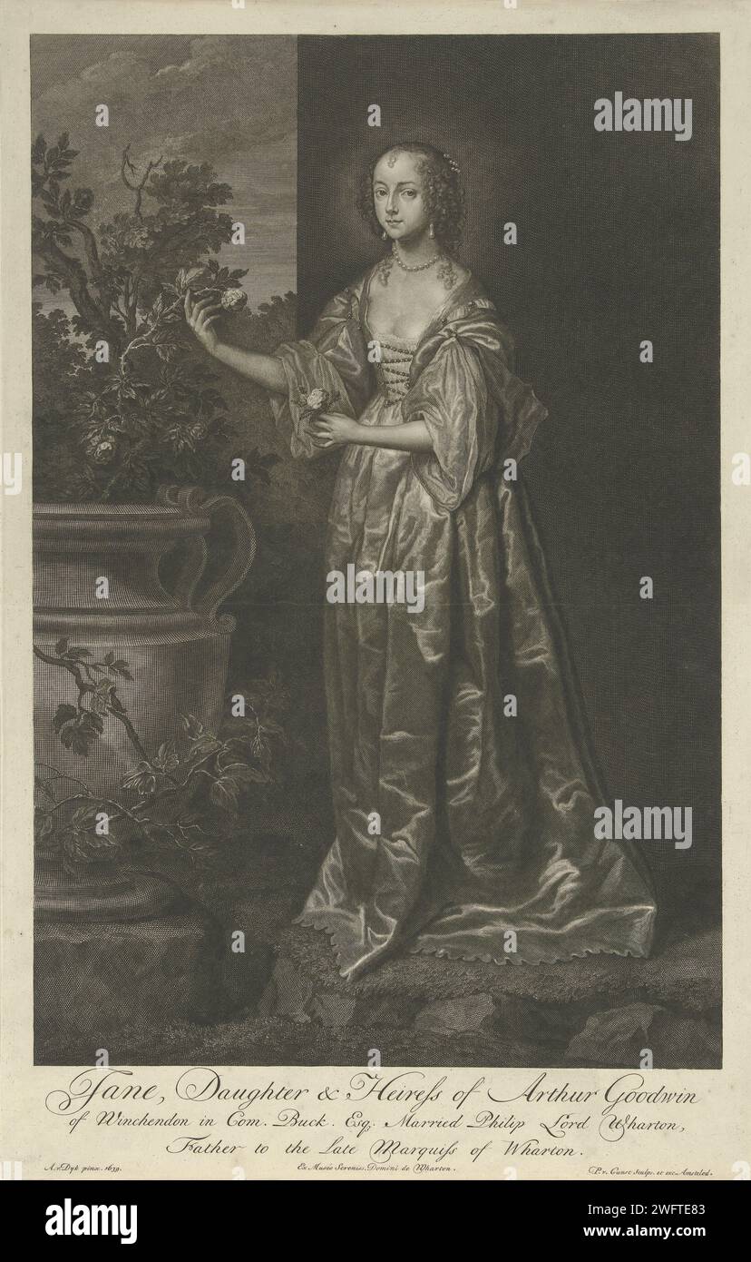 Portrait of Jane Goodwin, Pieter van Gunst, After Anthony Van Dyck ...