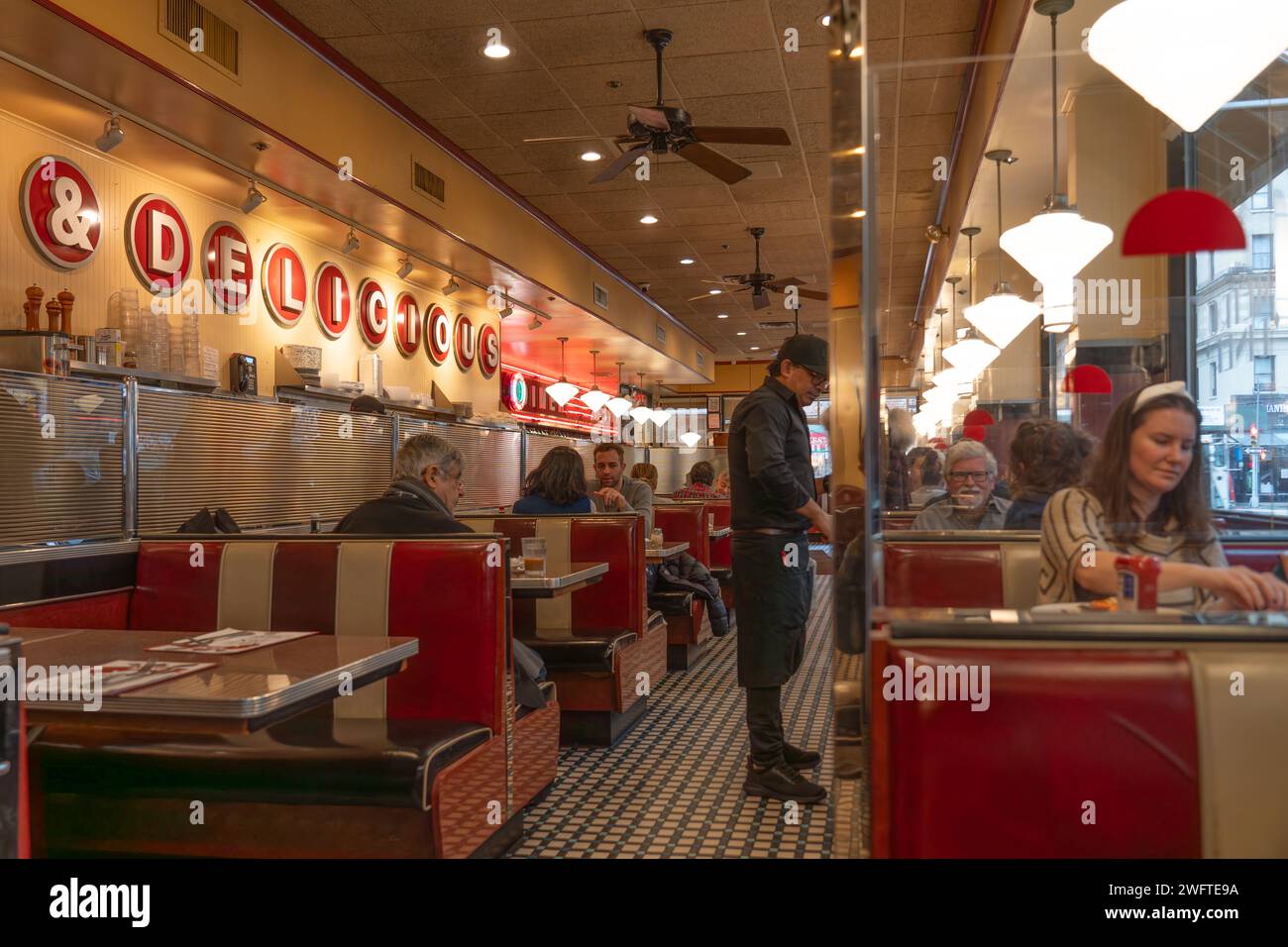 A traditional diner in New York City. Photo date: Wednesday, January 24 ...