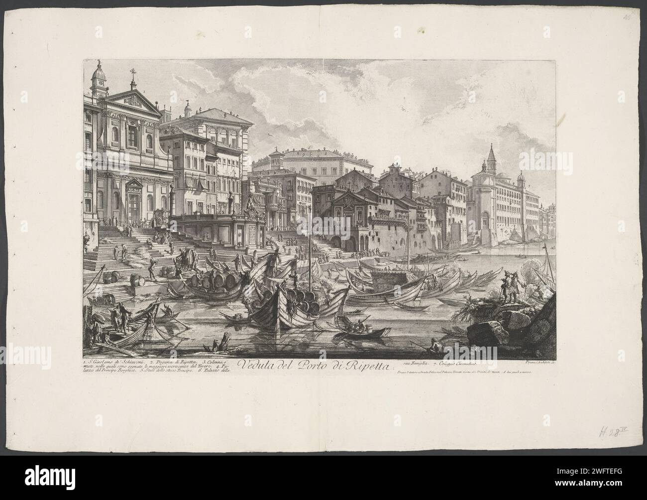 Port of Ripetta te Rome, Giovanni Battista Piranesi, 1748 - 1778 print ...