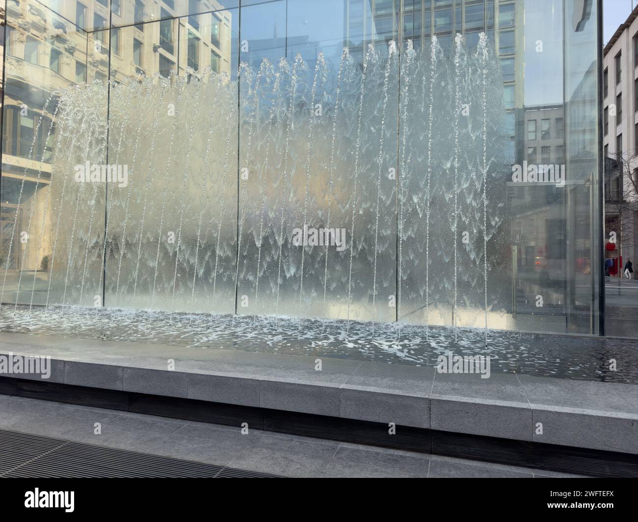 The beautiful Apple store, in Piazza Liberty, Milan, Italy Stock Photo ...