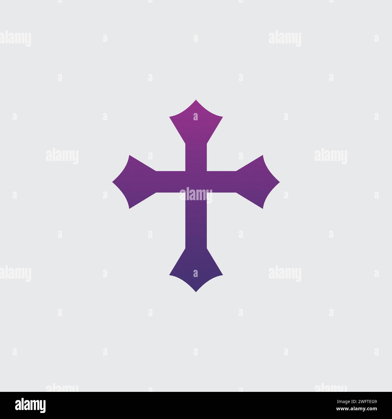 Christian cross or Church logo. Theology symbol, clean church cross ...