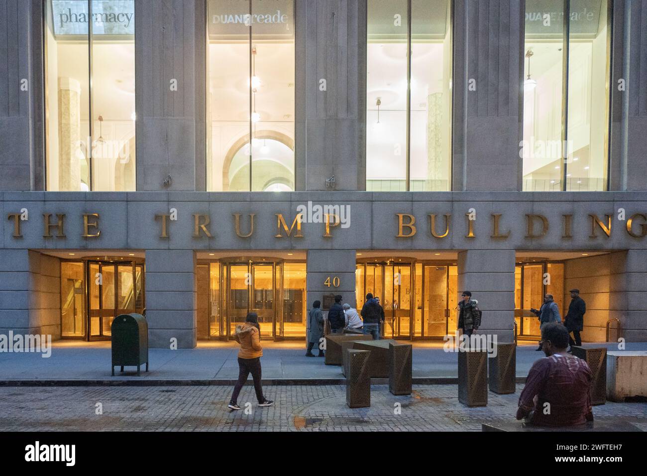 The foyer of the Trump Building in New York City. Photo date: Friday ...