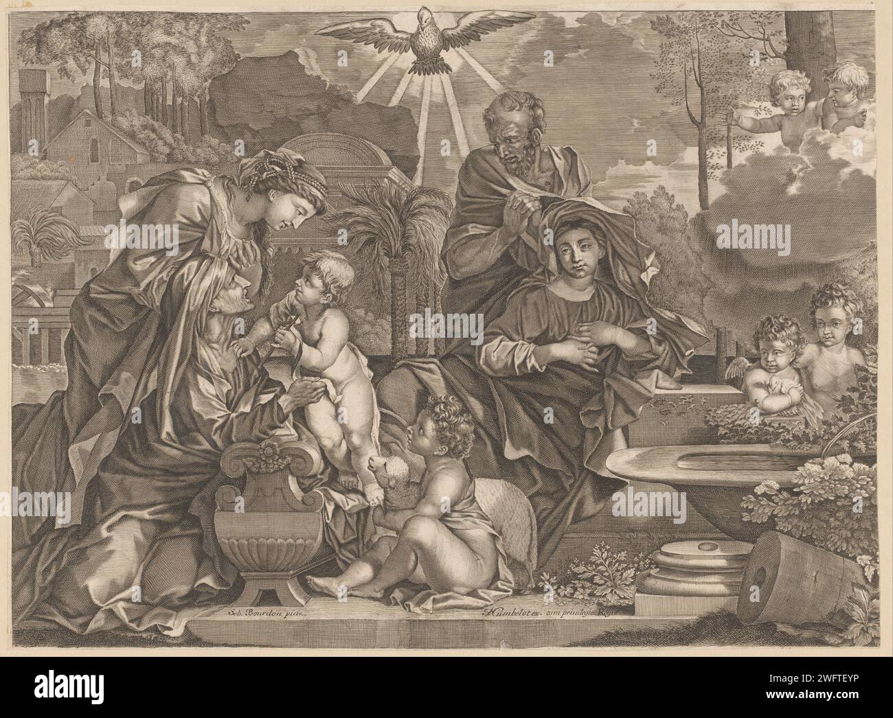 Heilige Familie puts Elisabeth in Johannes, Anonymous, After Sébastien ...