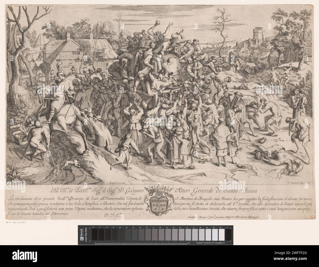 Wine of the Sint -Maartensfeest, Nicolas Guérard, after Pieter Bruegel ...