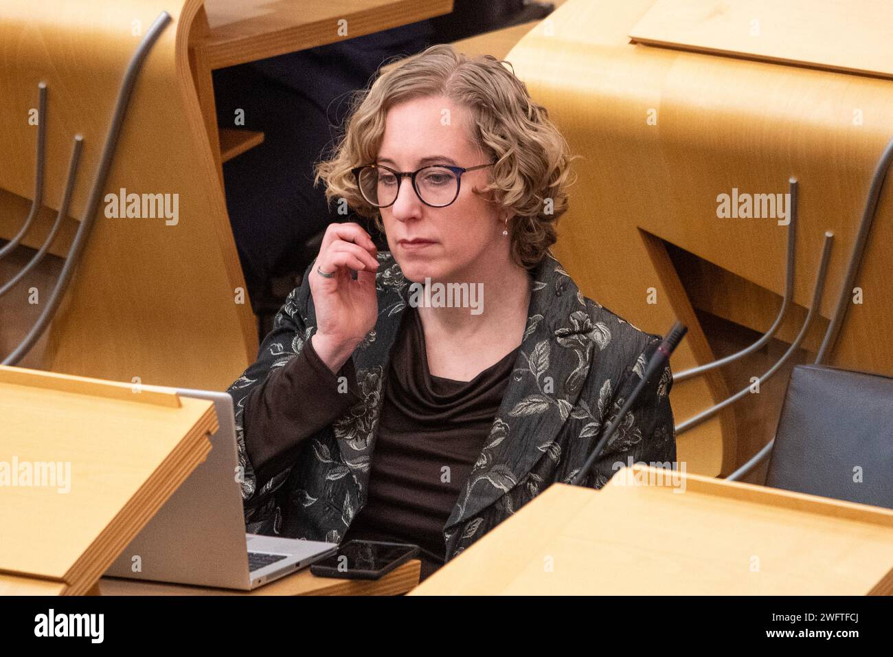 Edinburgh, Scotland, UK. 1st Feb, 2024. PICTURED: Lorna Slater MSP ...