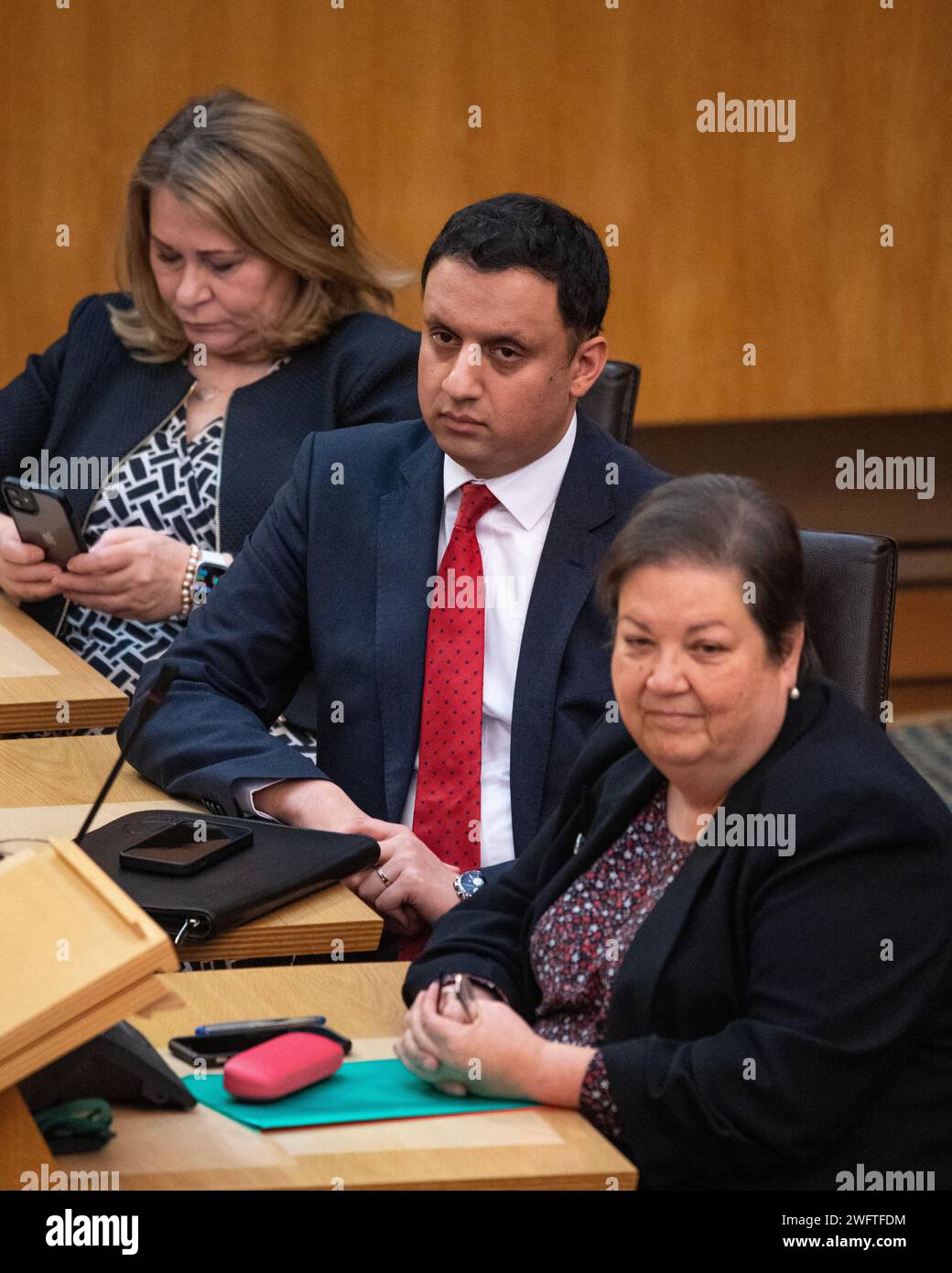 Edinburgh Scotland Uk 1 February 2024 Pictured Anas Sarwar Msp