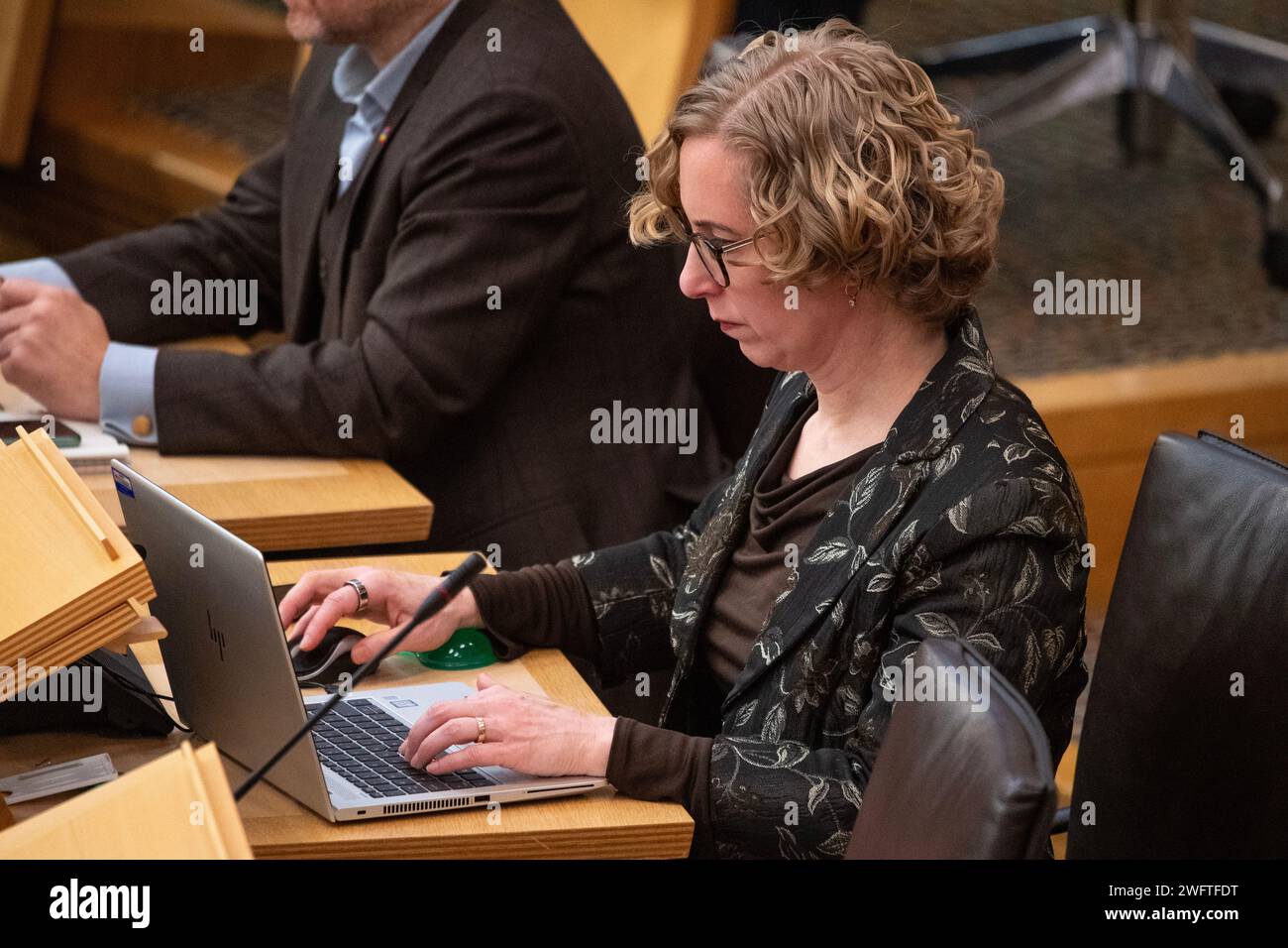 Edinburgh, Scotland, UK. 1st Feb, 2024. PICTURED: Lorna Slater MSP ...