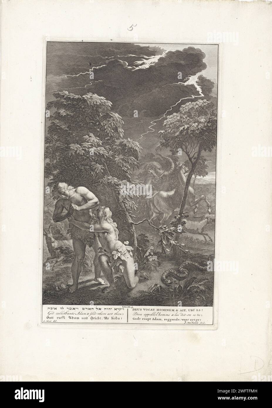 Adam and eve under tree of knowledge hi-res stock photography and ...