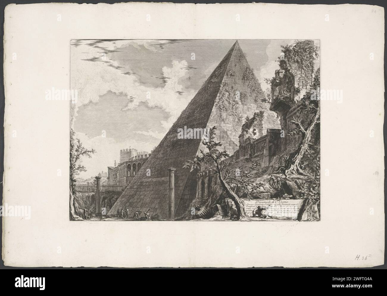 Piramide Van Cestius Te Rome, Giovanni Battista Piranesi, 1748 - 1778 ...
