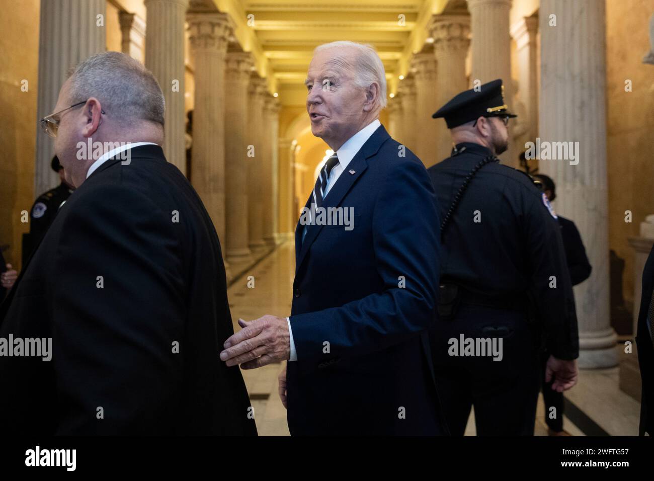 President Joe Biden arrives for the National Prayer Breakfast at the U ...