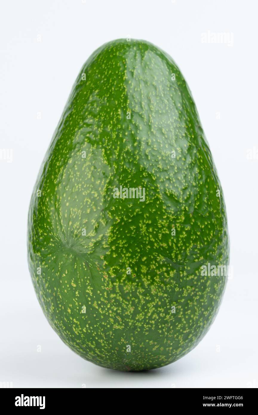 Raw green avocado plant macro close up view isolated Stock Photo - Alamy
