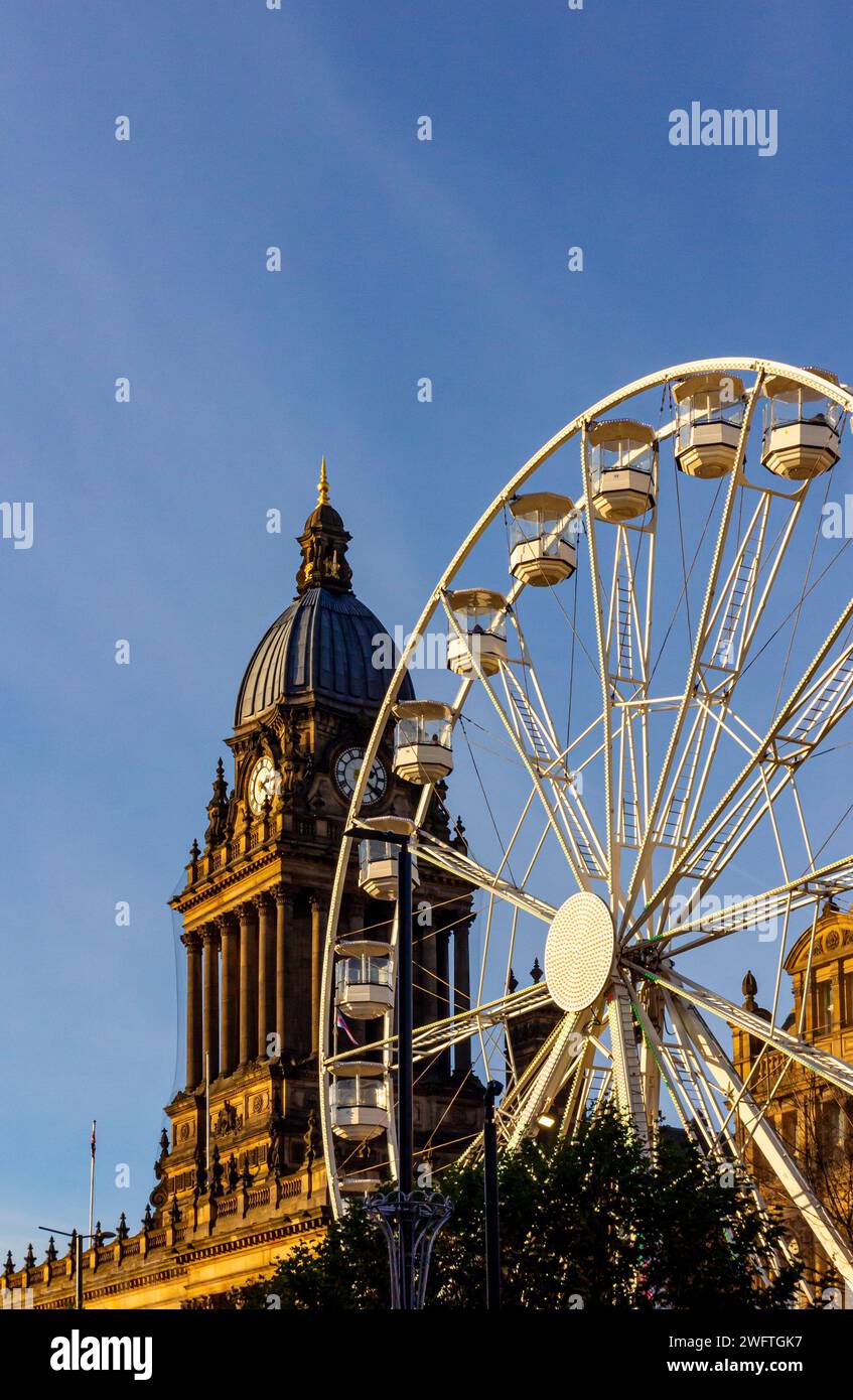 Leeds Town Hall West Yorkshire England UK built 1853-1859 designed by ...