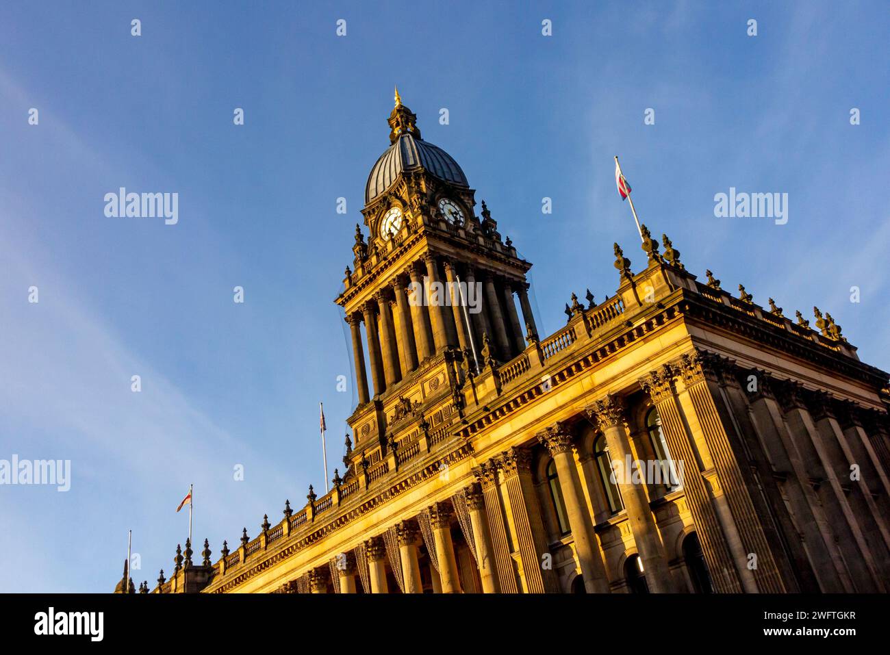 Leeds Town Hall West Yorkshire England UK built 1853-1859 designed by ...